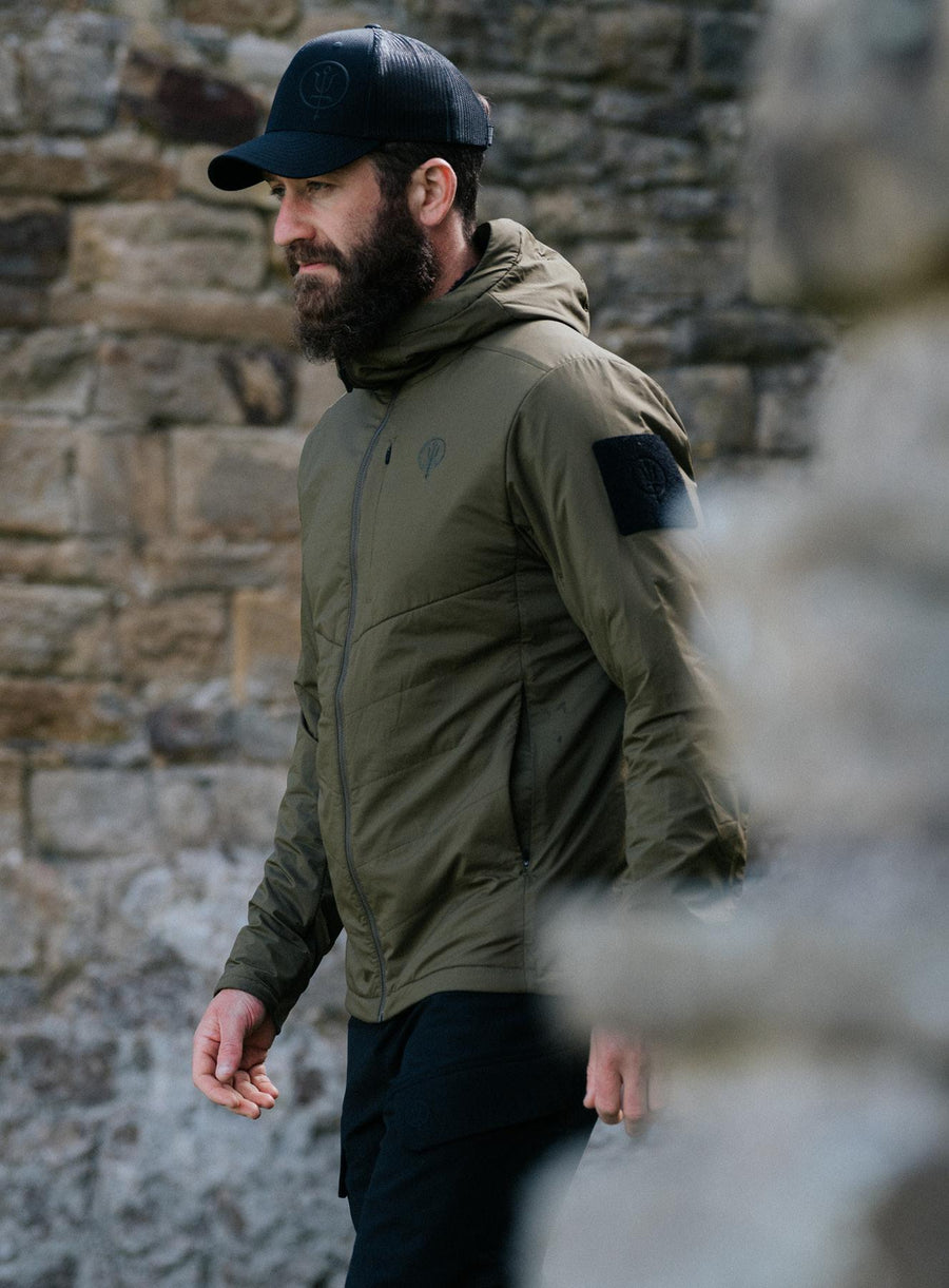 Wraith Hooded Jacket | Green Lightweight Soft Shell | ThruDark
