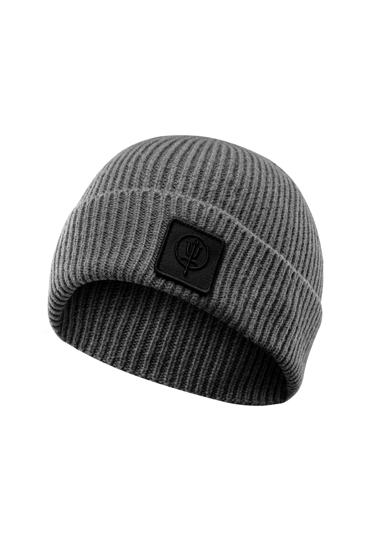 Unisex Grey 100% Merino Wool Cold Weather Guard Beanie Hat | ThruDark