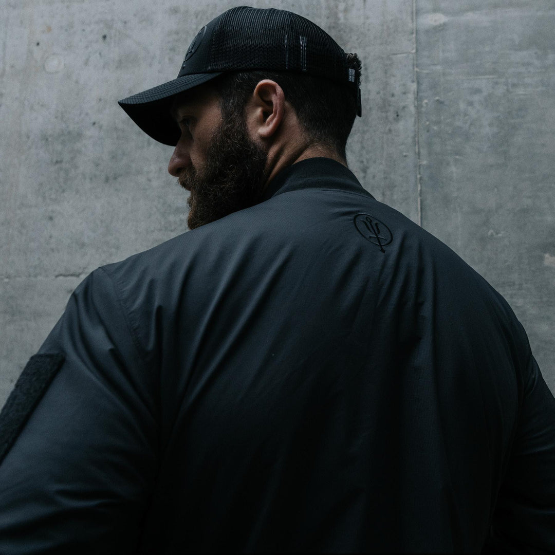 Wraith Bomber Jacket | Black Lightweight Soft Shell | ThruDark