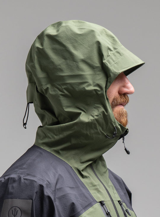 Mountain Pro Waterproof Men's Green Hardshell Hiking Jacket | ThruDark