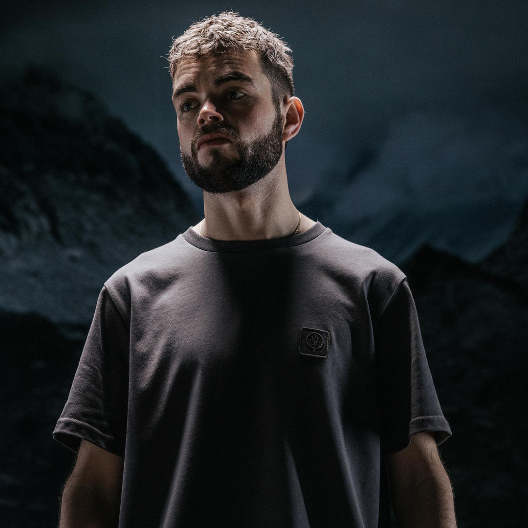 Enigma Oversized T-Shirt | Grey Short Sleeve Graphic Tee – ThruDark