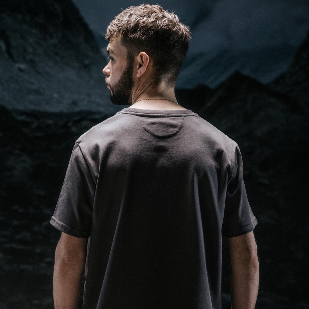 Enigma Oversized T-Shirt | Grey Short Sleeve Graphic Tee – ThruDark
