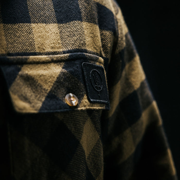 Flannel Shirt | Olive Green Check Shirt | ThruDark Premium Outerwear