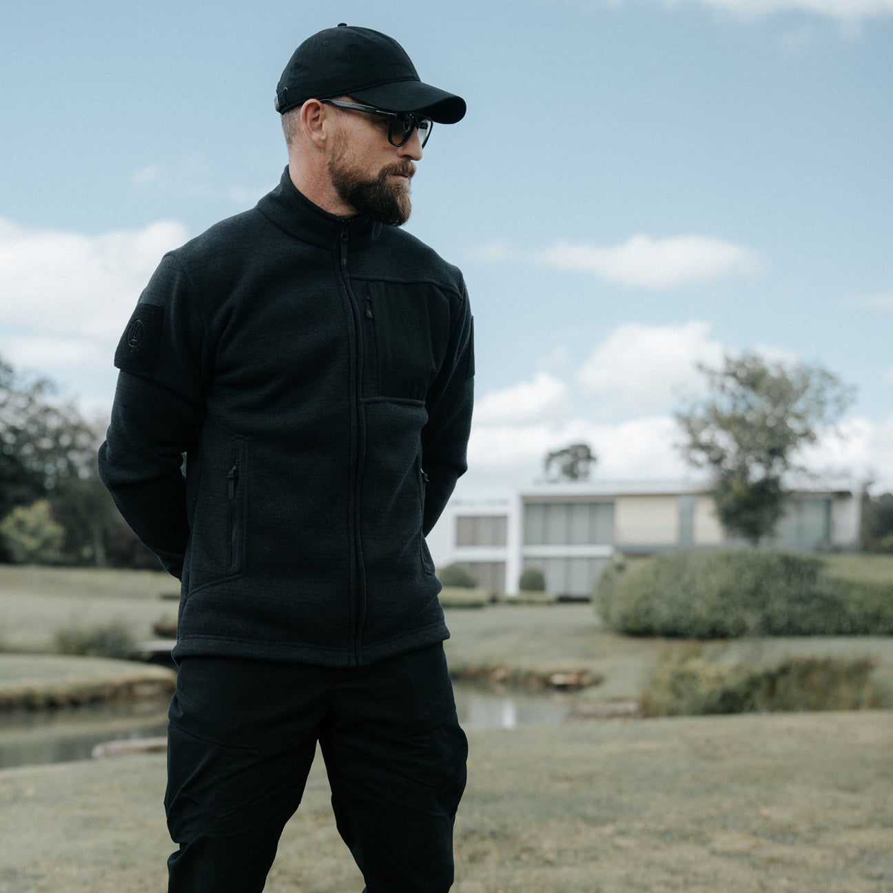 HeriTech Moorland Fleece | Black Polartec® Zip Fleece | ThruDark