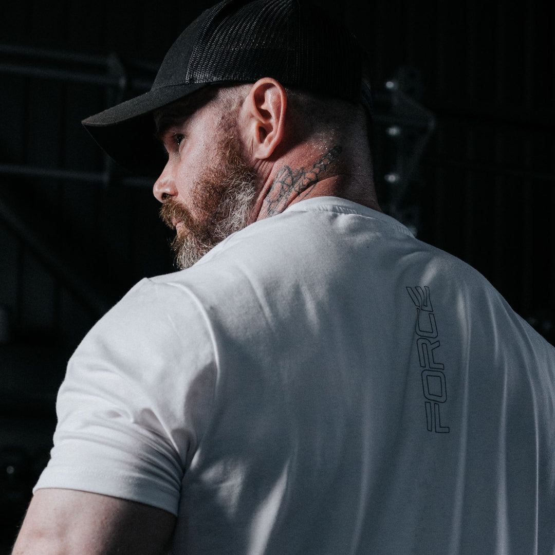 Force Active DriRelease® T-Shirt in White | Performance Gym Activewear – ThruDark