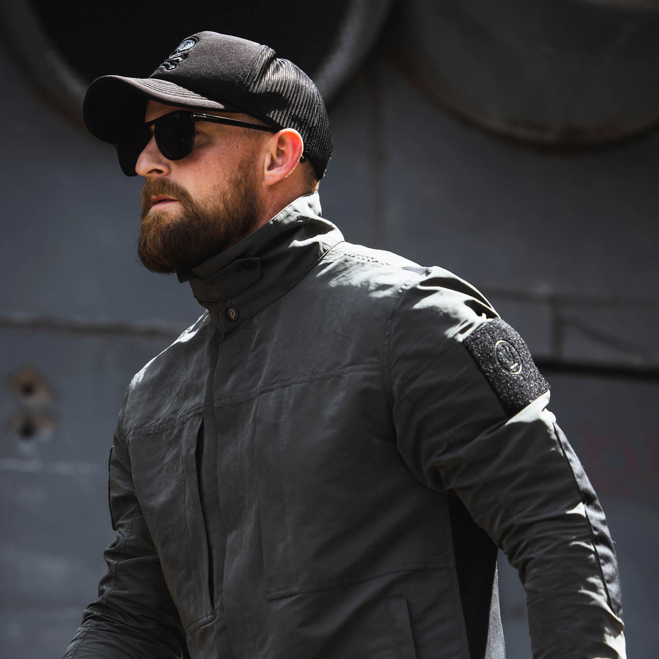 HYBRID JACKET | Men's Wolf Grey Combat Shirt for Hiking – ThruDark