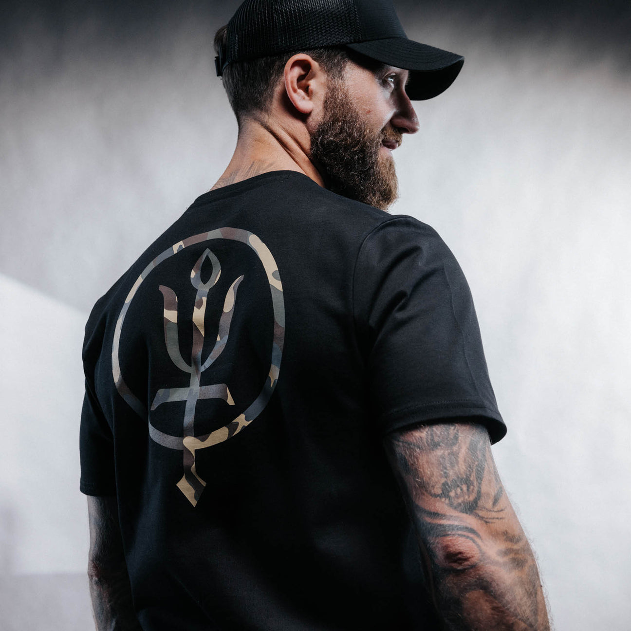 Inception Camo Graphic T-Shirt | Black Premium Insignia Tee | ThruDark