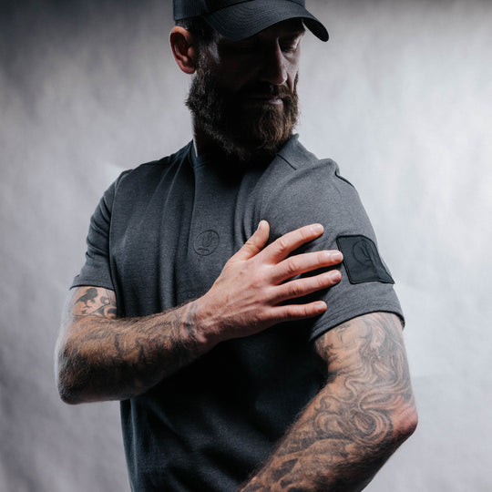 Inception Camo Graphic T-Shirt | Grey Premium Insignia Tee | ThruDark