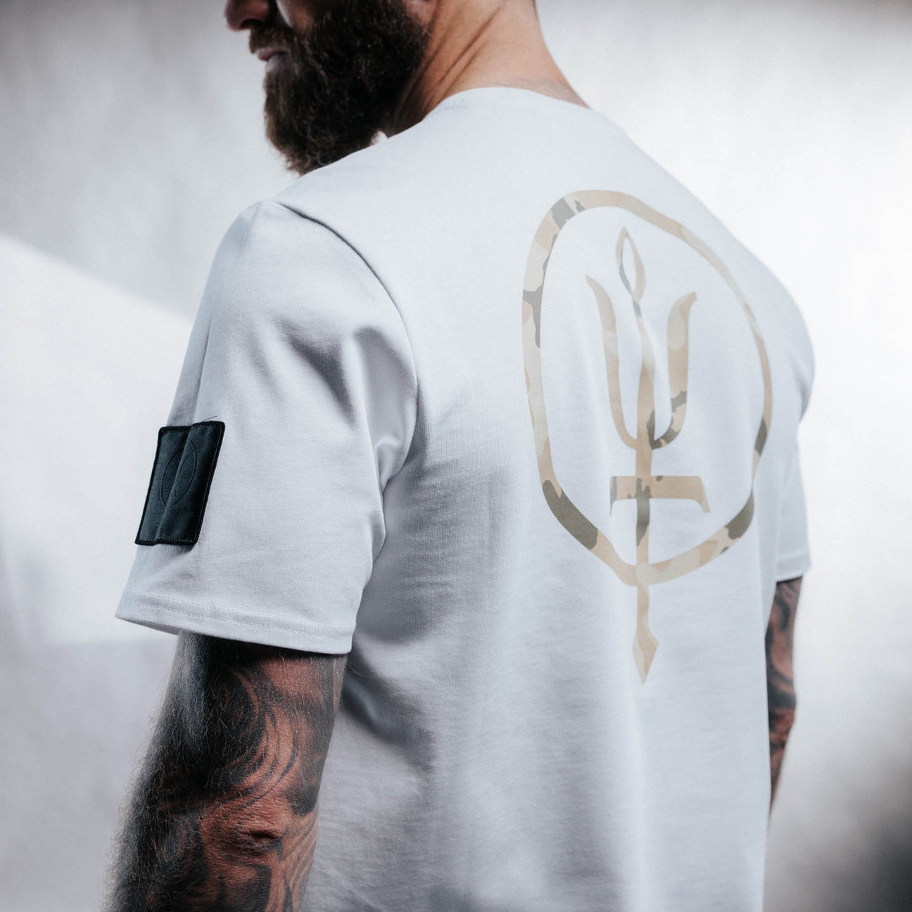 Inception Camo Graphic T-Shirt | White Premium Insignia Tee | ThruDark