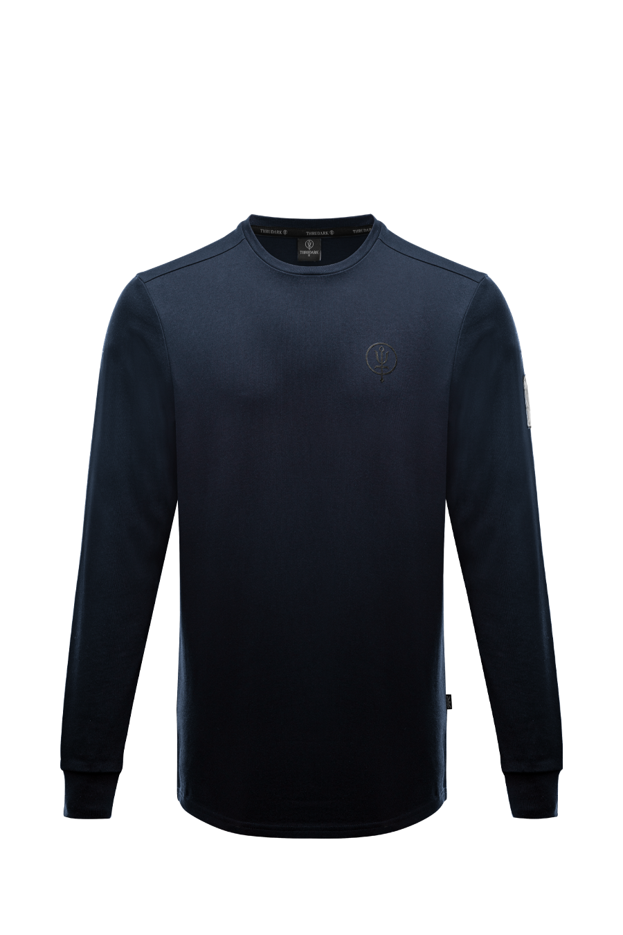 Insignia Long Sleeve T-Shirt | Navy Blue Graphic Tee | ThruDark