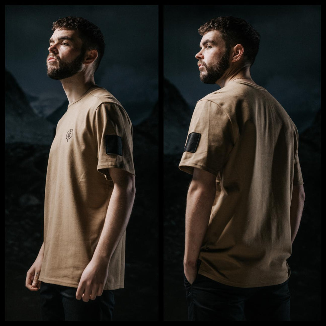 Insignia T-Shirt | Sand Brown Short Sleeve Graphic Tee | ThruDark