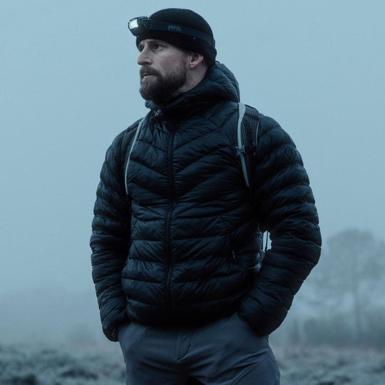 Ithax Jacket | Men's Black Hooded Synthetic Insulation Jacket – ThruDark