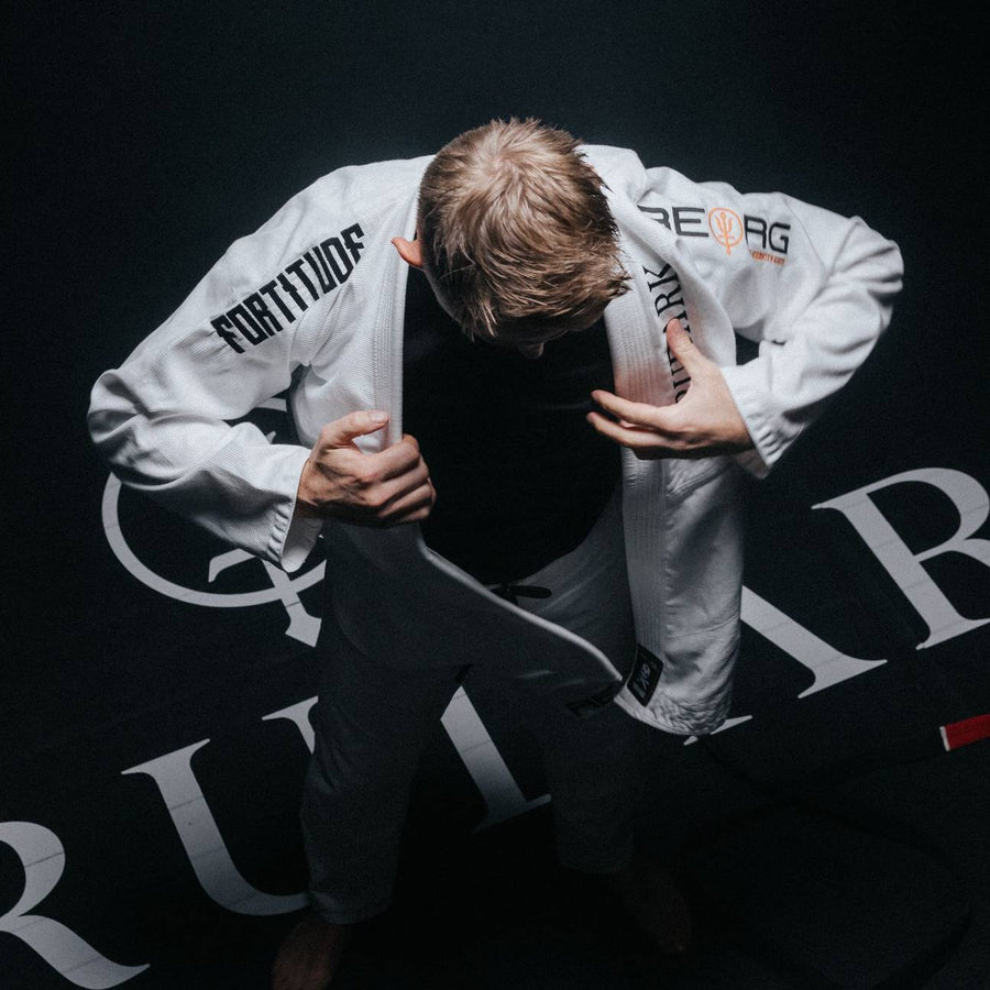 ThruDark X REORG Gi “No Quarter Given” | White Brazilian Jiu-Jitsu Gi