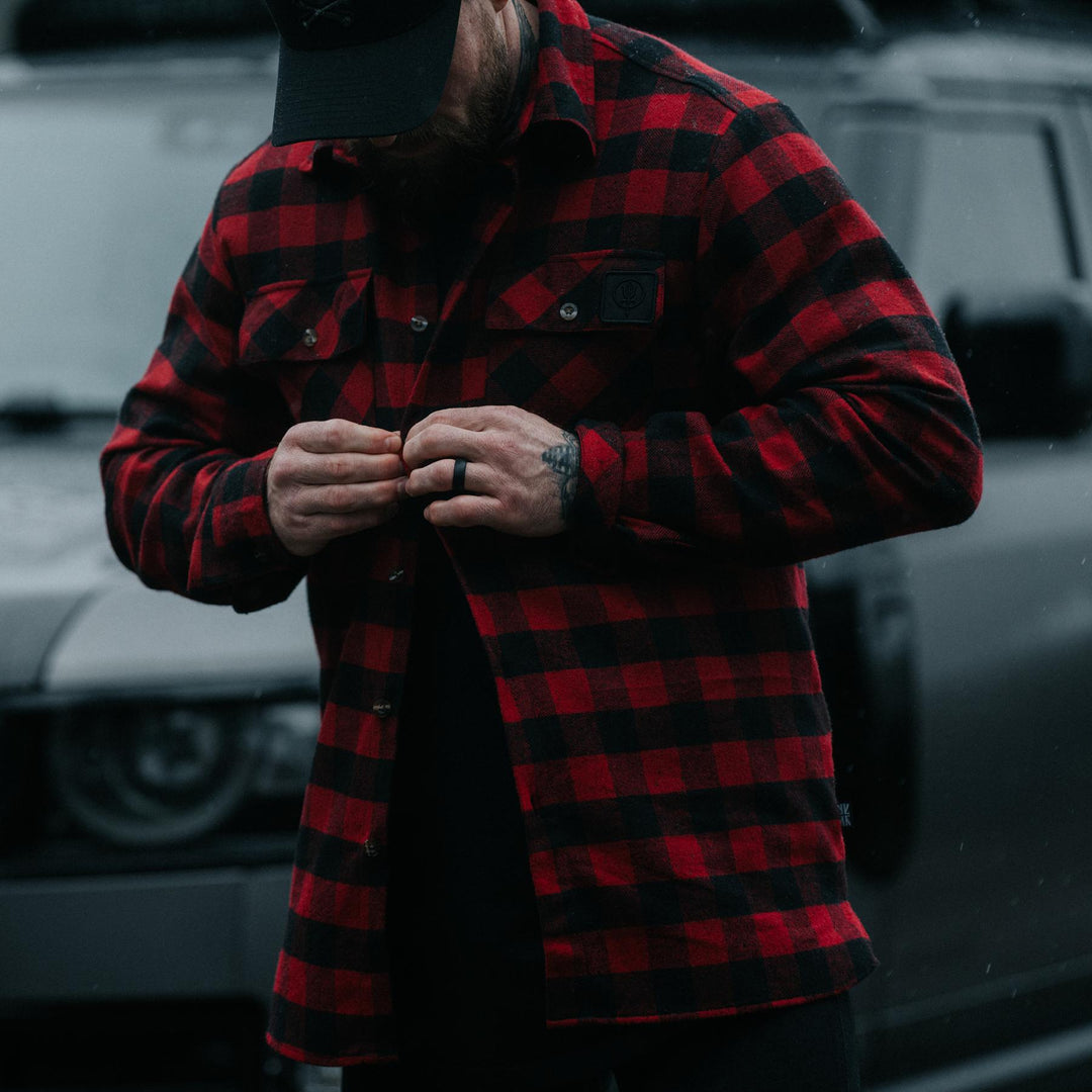 Flannel Shirt | Red Check Shirt | ThruDark Premium Outerwear