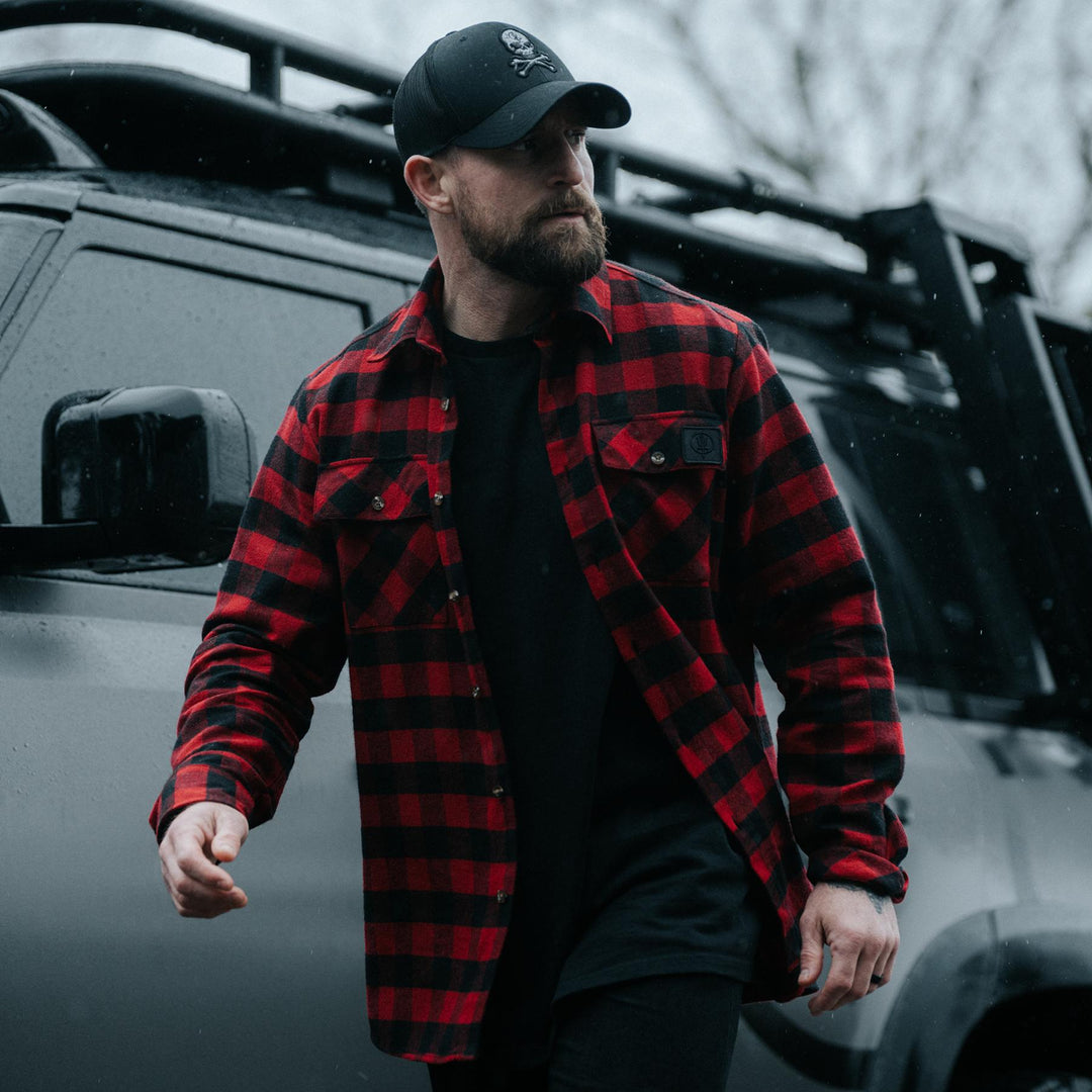 Flannel Shirt | Red Check Shirt | ThruDark Premium Outerwear