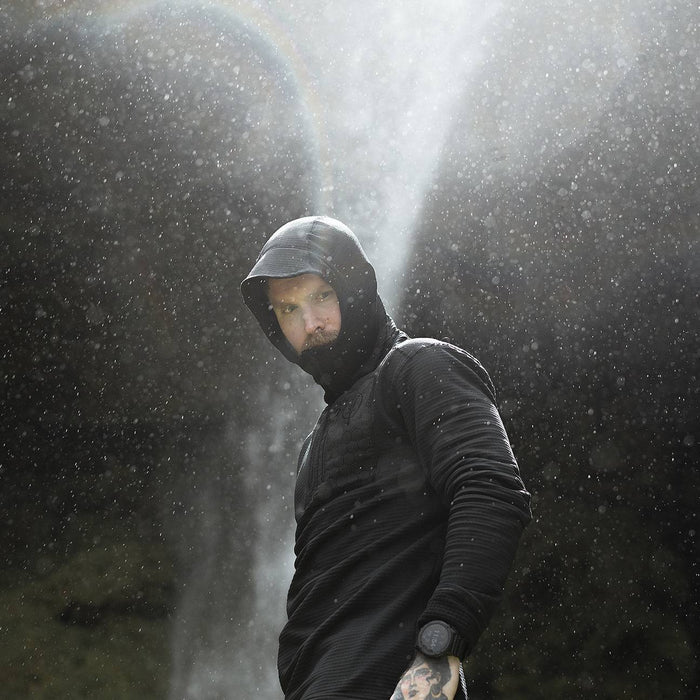 SIEGE HOODED BASE LAYER | Hiking Thermal Compression Top Hoody – ThruDark