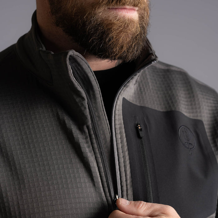 Siege Tech Fleece Full Zip | Grey Insulated Mid Layer | ThruDark