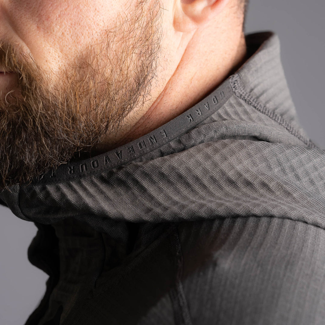 Siege Tech Fleece Hooded | Grey Insulated Mid Layer | ThruDark