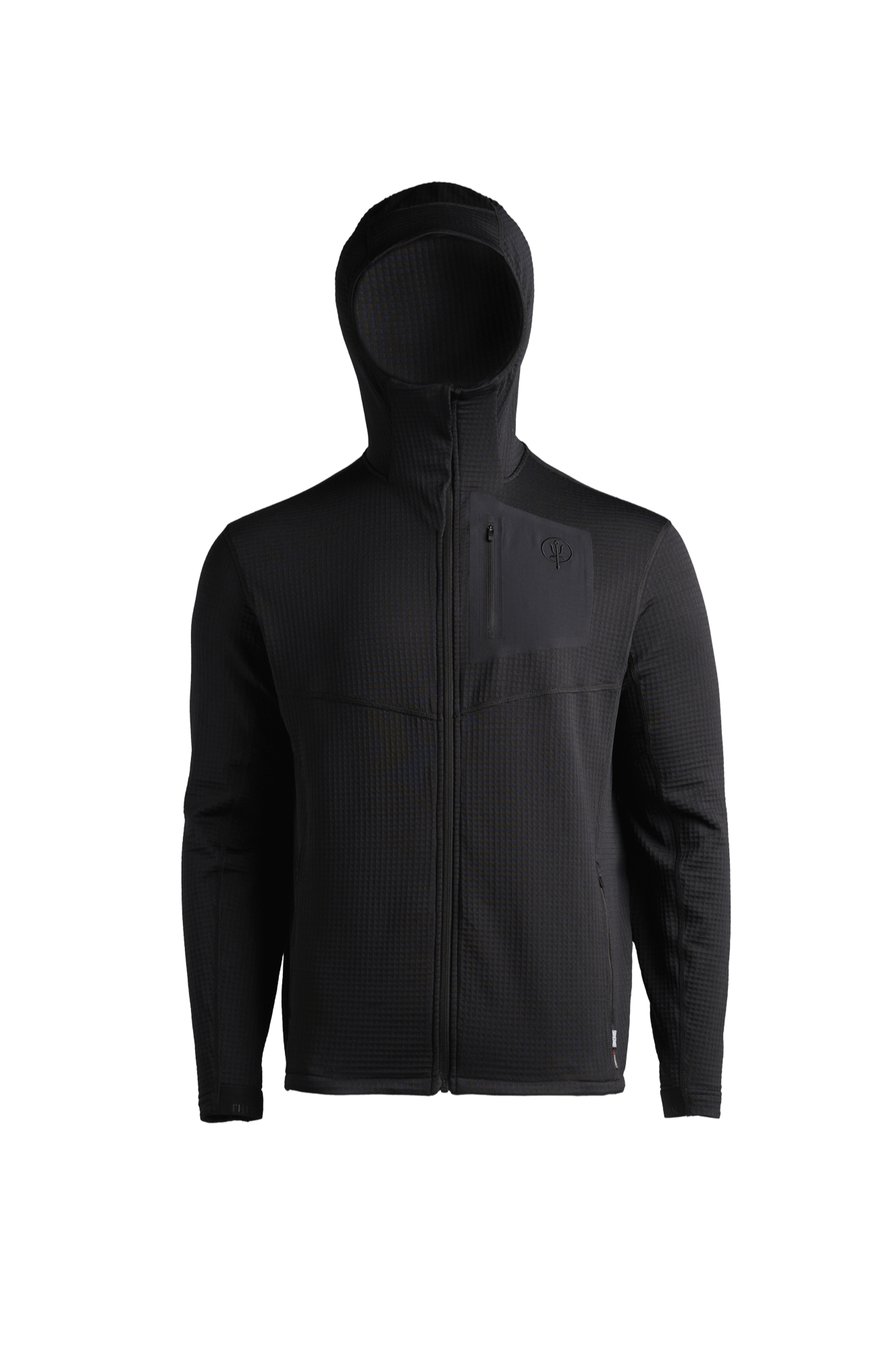 Siege Tech Fleece Hooded | Black Insulated Mid Layer | ThruDark