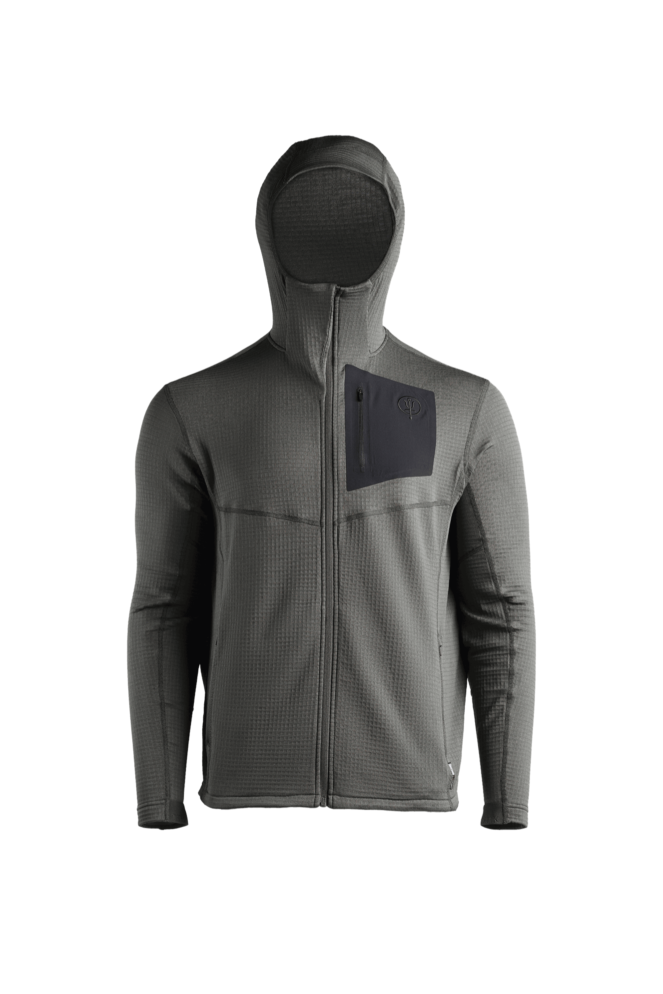 Siege Tech Fleece Hooded | Grey Insulated Mid Layer | ThruDark
