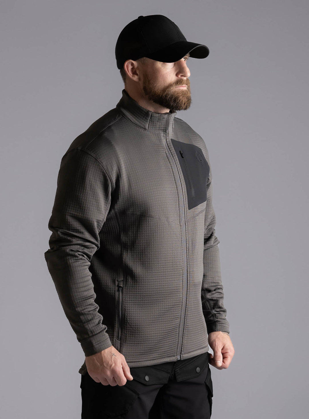 Siege Tech Fleece Full Zip | Grey Insulated Mid Layer | ThruDark