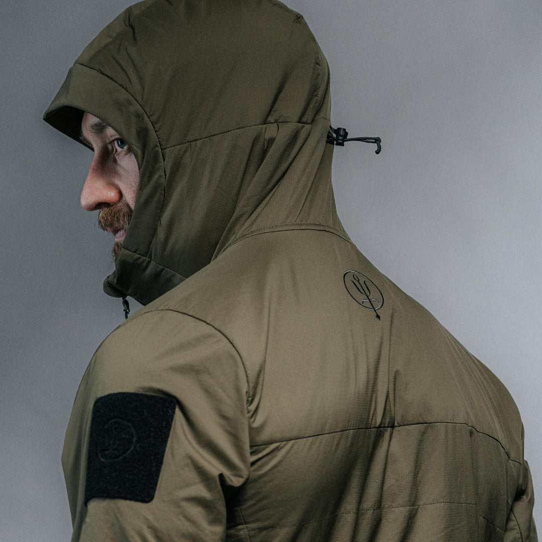Wraith Hooded Jacket | Green Lightweight Soft Shell | ThruDark