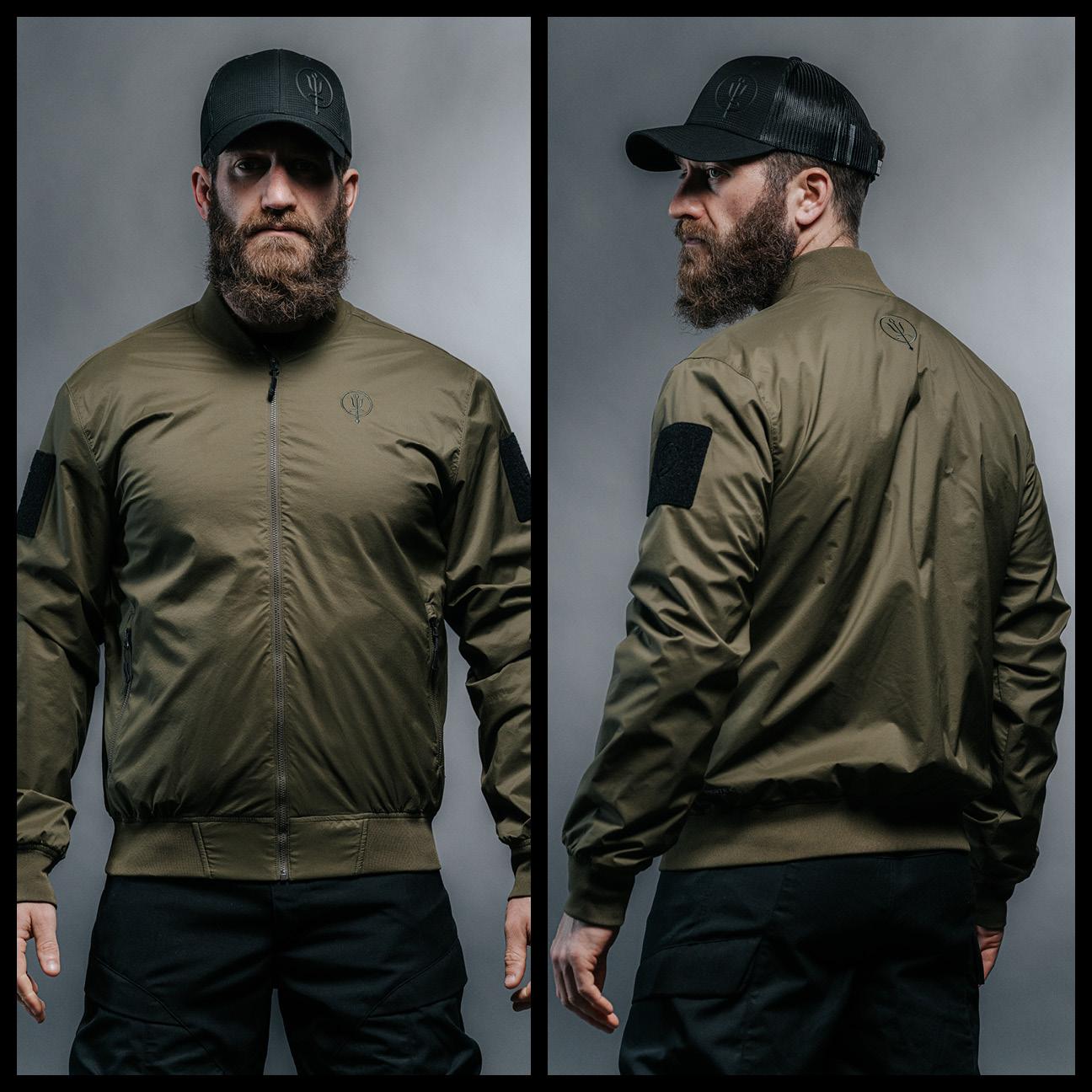 Wraith Bomber Jacket | Green Lightweight Soft Shell | ThruDark