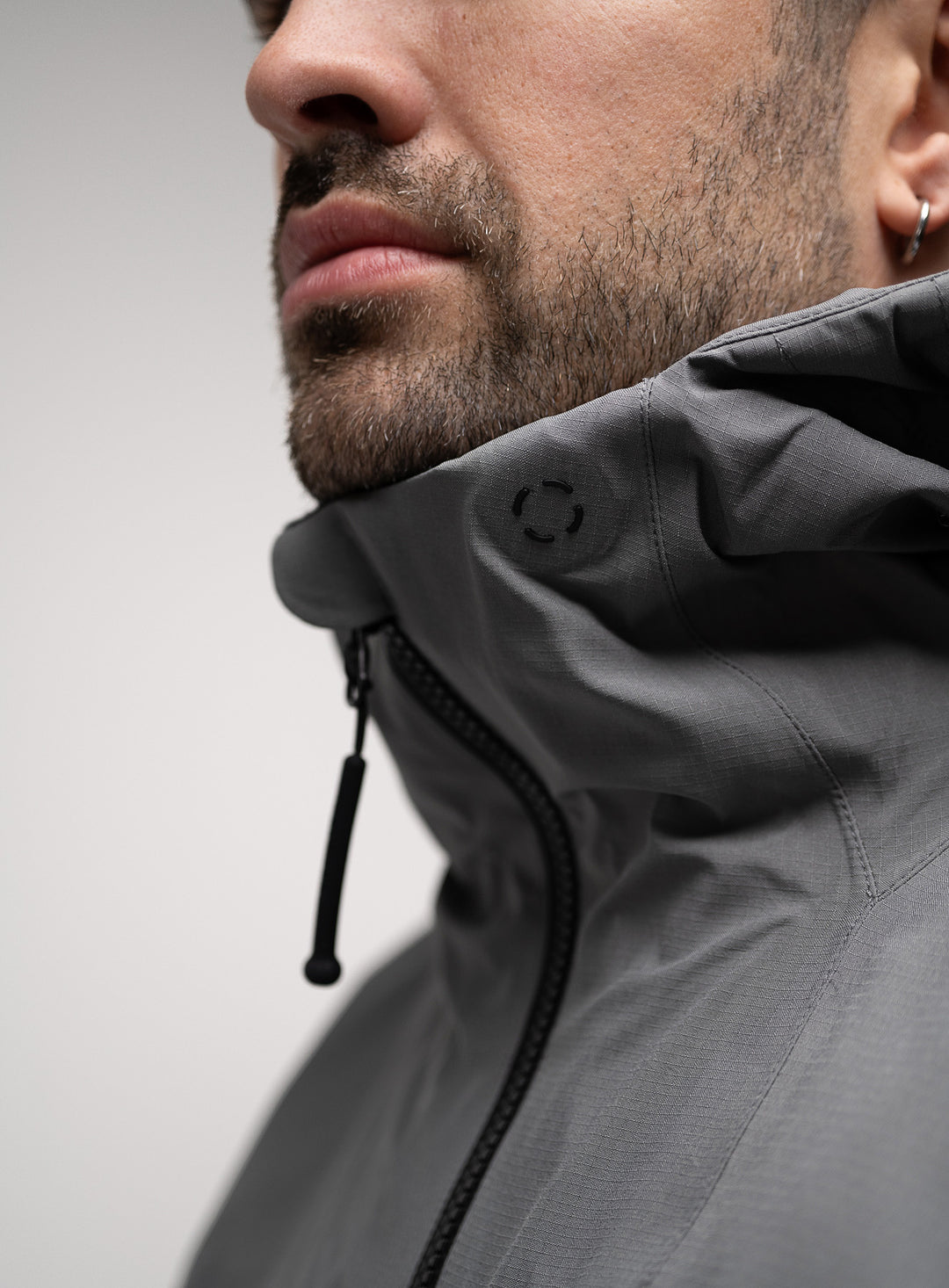 Aigis Jacket | Grey Waterproof Hiking & Mountaineering Hard Shell ...
