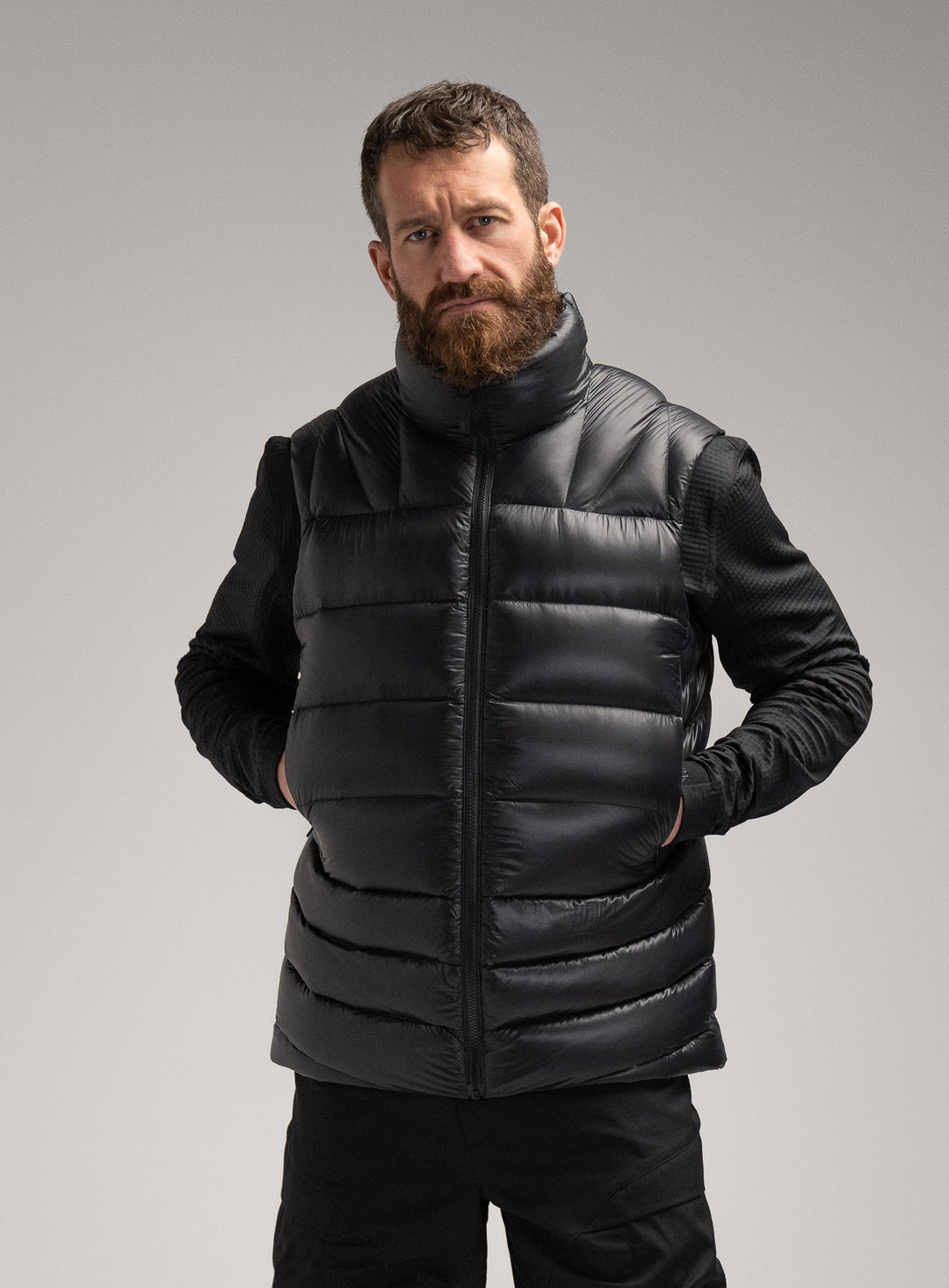 Bastion Gilet | Black Goose Down Insulated Gilet | ThruDark