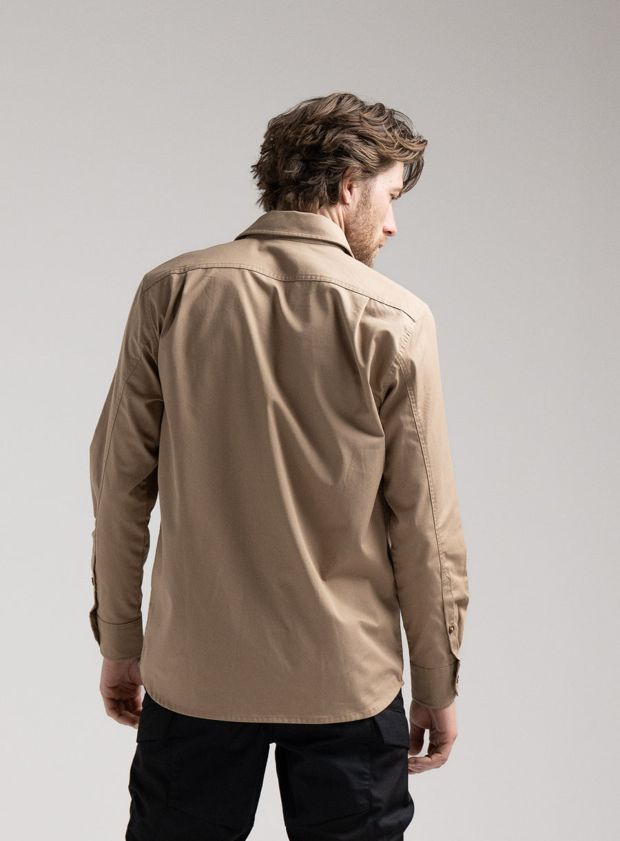 Covert Shirt | 100% Organic Cotton Brown Lightweight Shirt | ThruDark