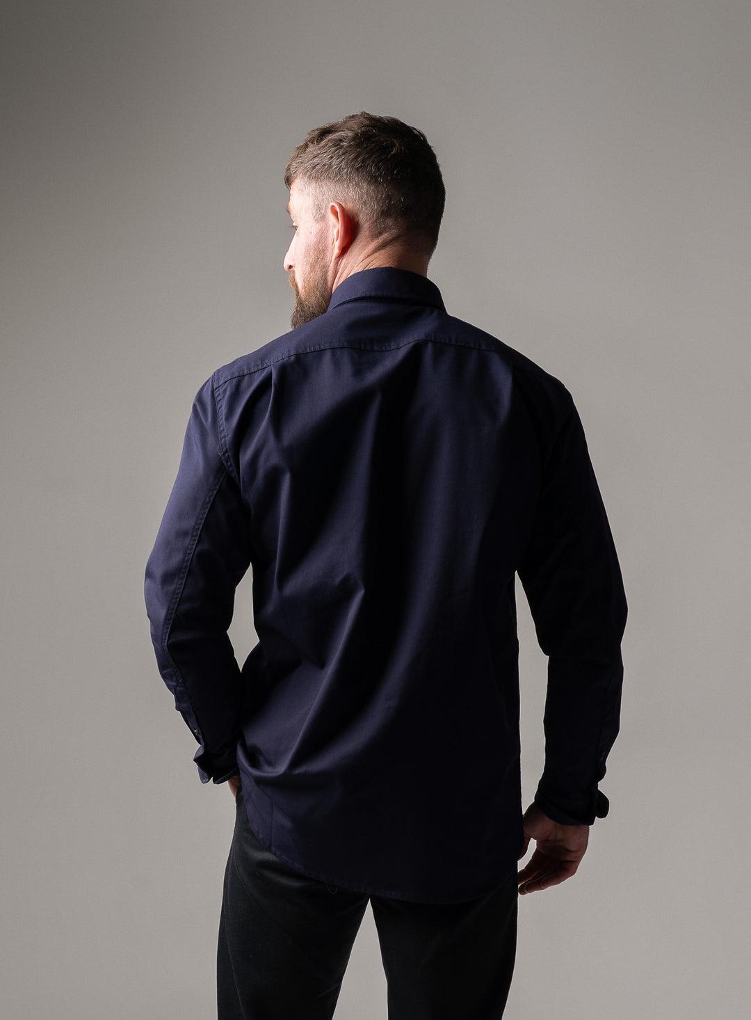 Covert Shirt | 100% Organic Cotton Navy Lightweight Shirt | ThruDark