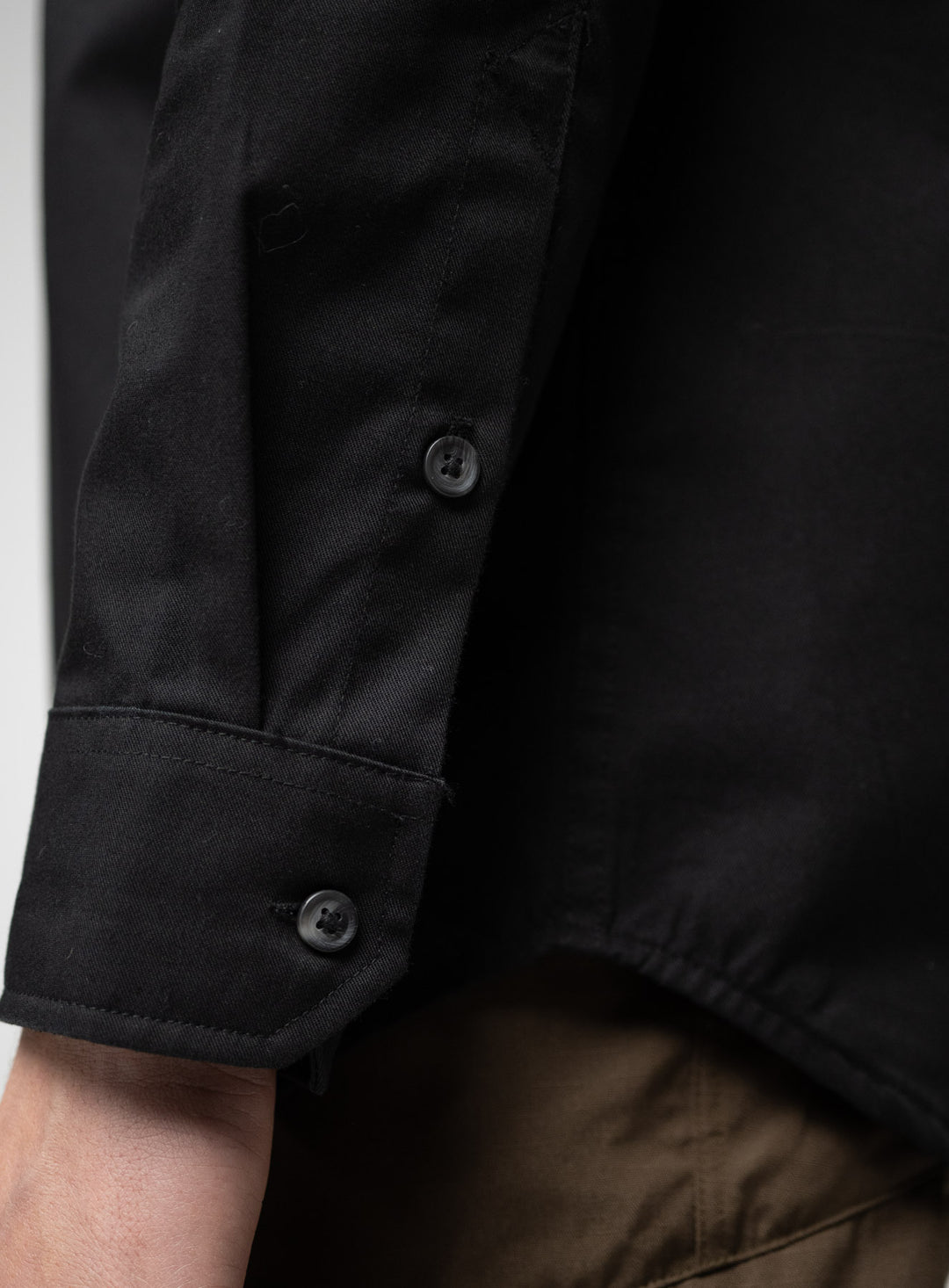 Covert Shirt | 100% Organic Cotton Black Lightweight Shirt | ThruDark