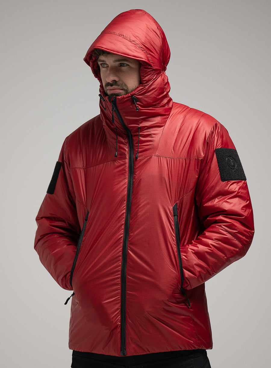 ENGAGE JACKET | Red Lightweight Synthetic Down Insulated Jacket – ThruDark