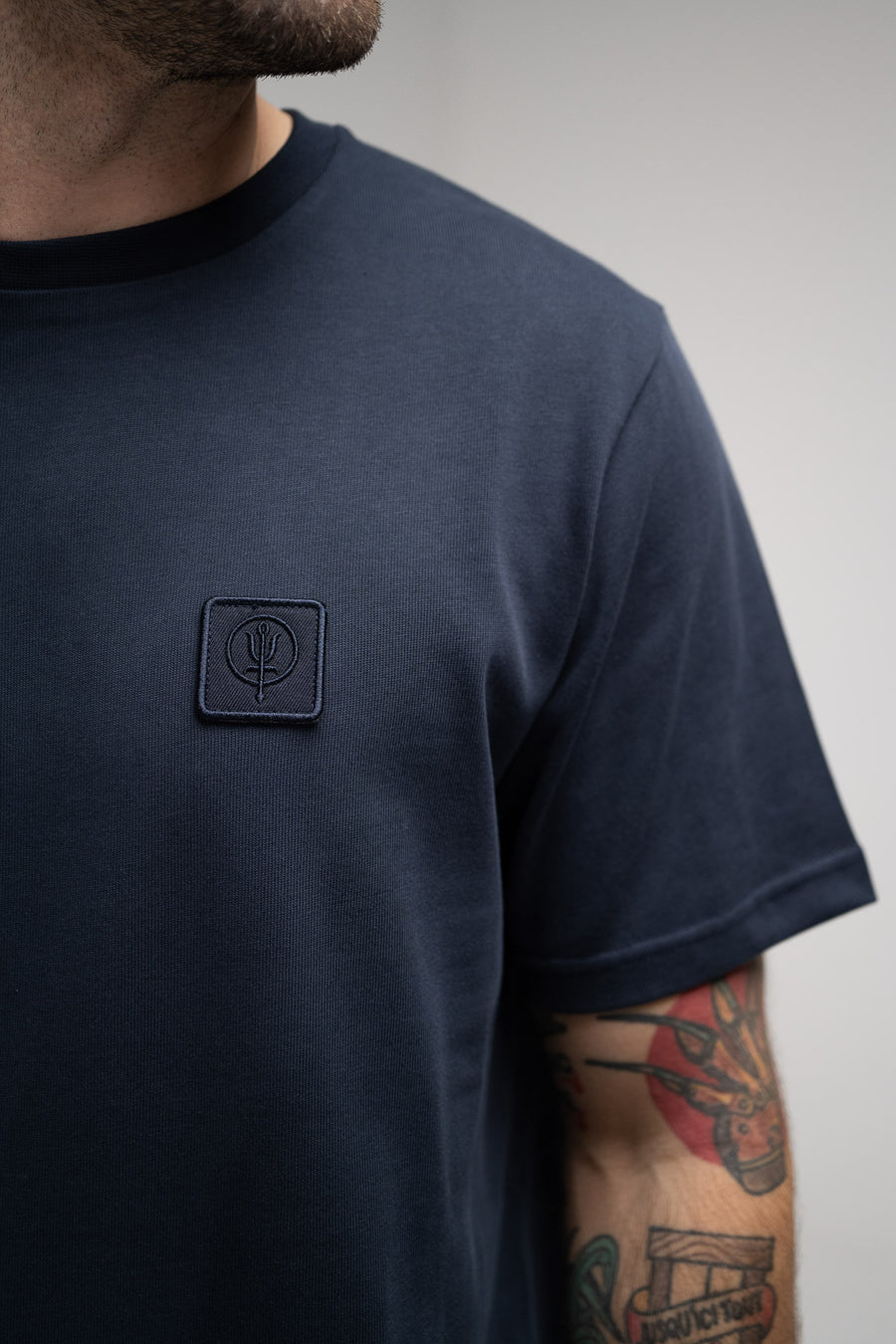 Enigma Oversized T-Shirt | Dark Blue Short Sleeve Graphic Tee – ThruDark