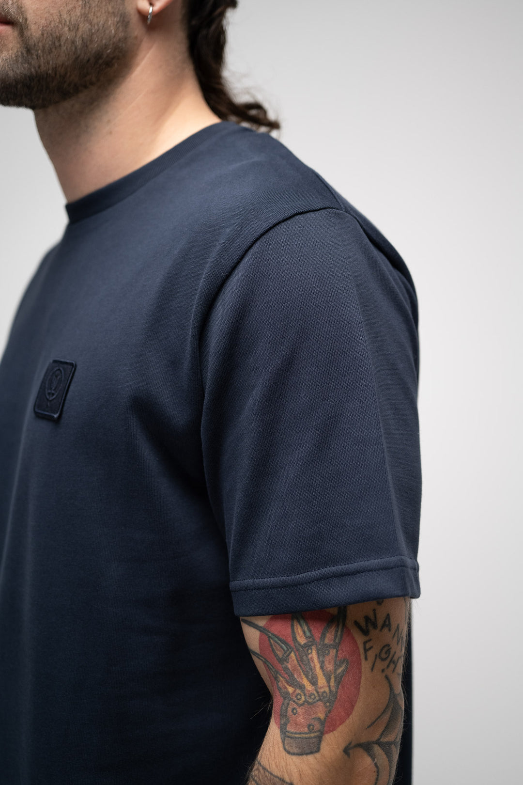 Enigma Oversized T-Shirt | Dark Blue Short Sleeve Graphic Tee – ThruDark