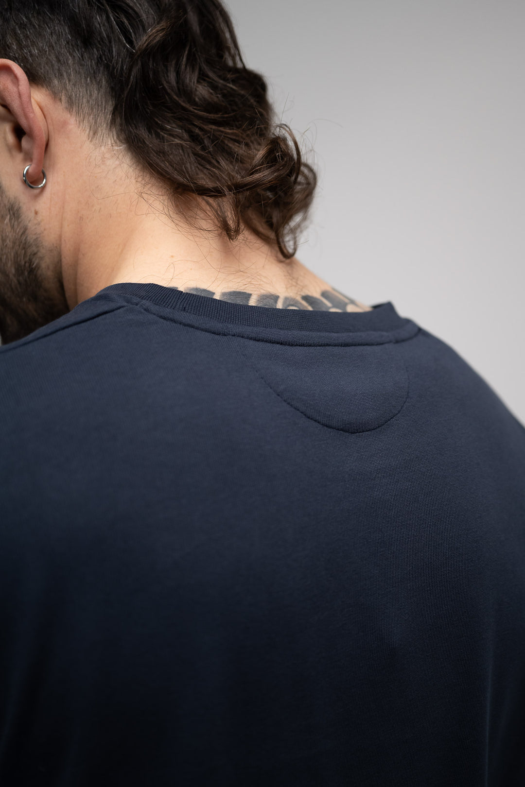 Enigma Oversized T-Shirt | Dark Blue Short Sleeve Graphic Tee – ThruDark