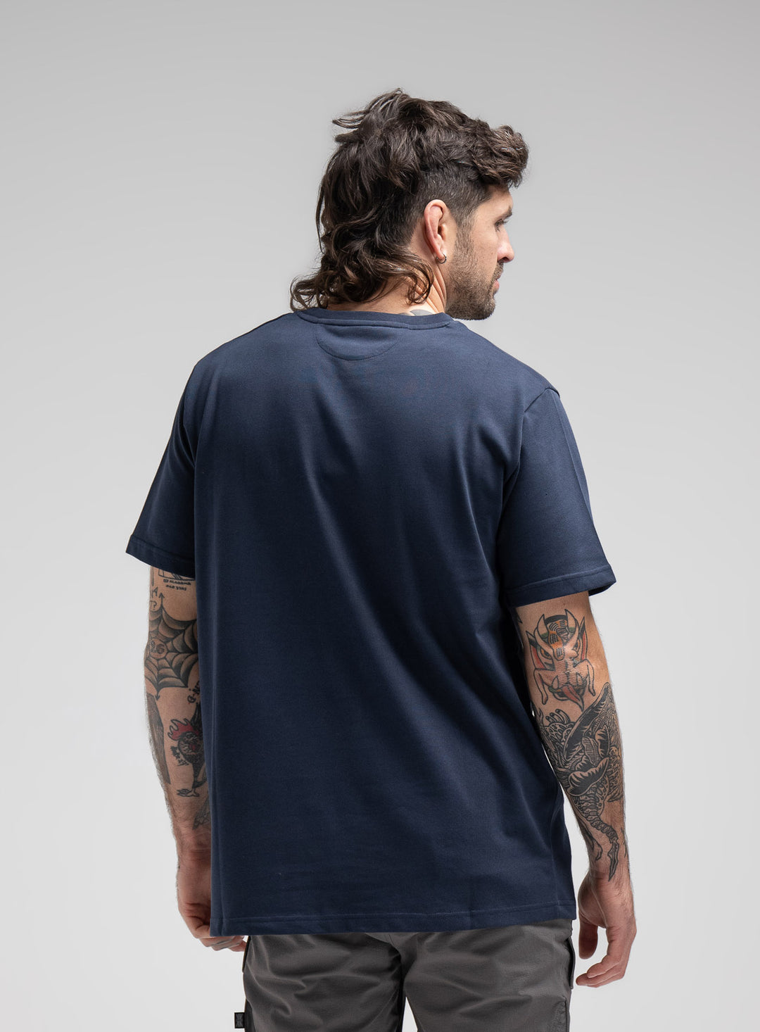 Enigma Oversized T-Shirt | Dark Blue Short Sleeve Graphic Tee – ThruDark