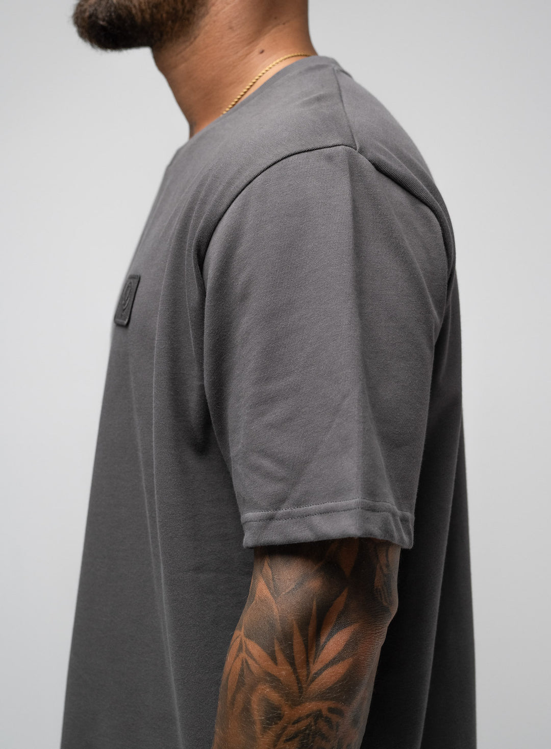 Enigma Oversized T-Shirt | Grey Short Sleeve Graphic Tee – ThruDark