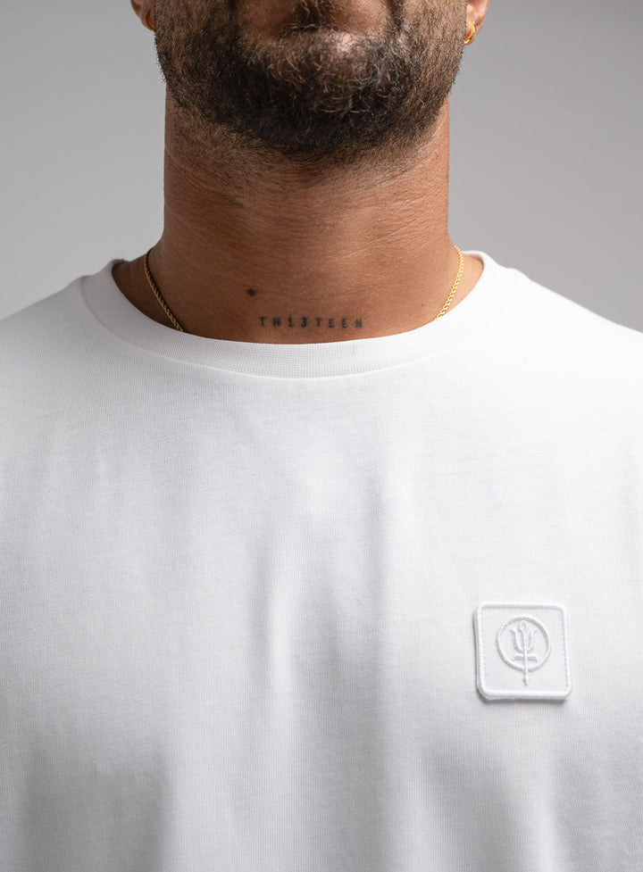 Enigma Oversized T-Shirt | White Short Sleeve Graphic Tee – ThruDark