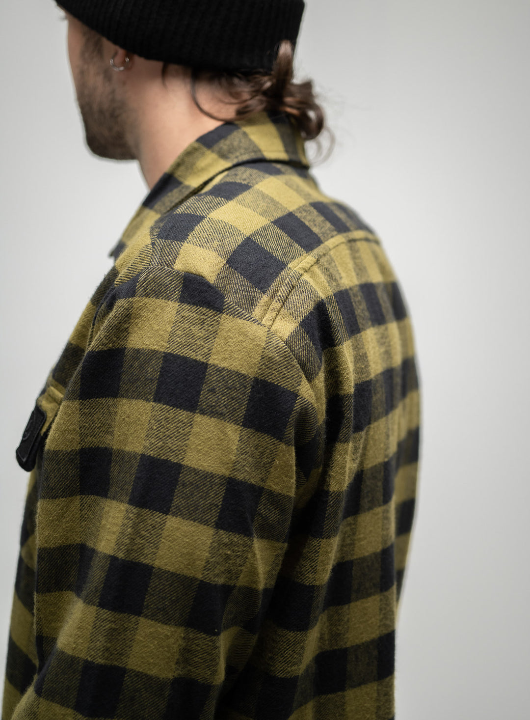 Flannel Shirt | Olive Green Check Shirt | ThruDark Premium Outerwear