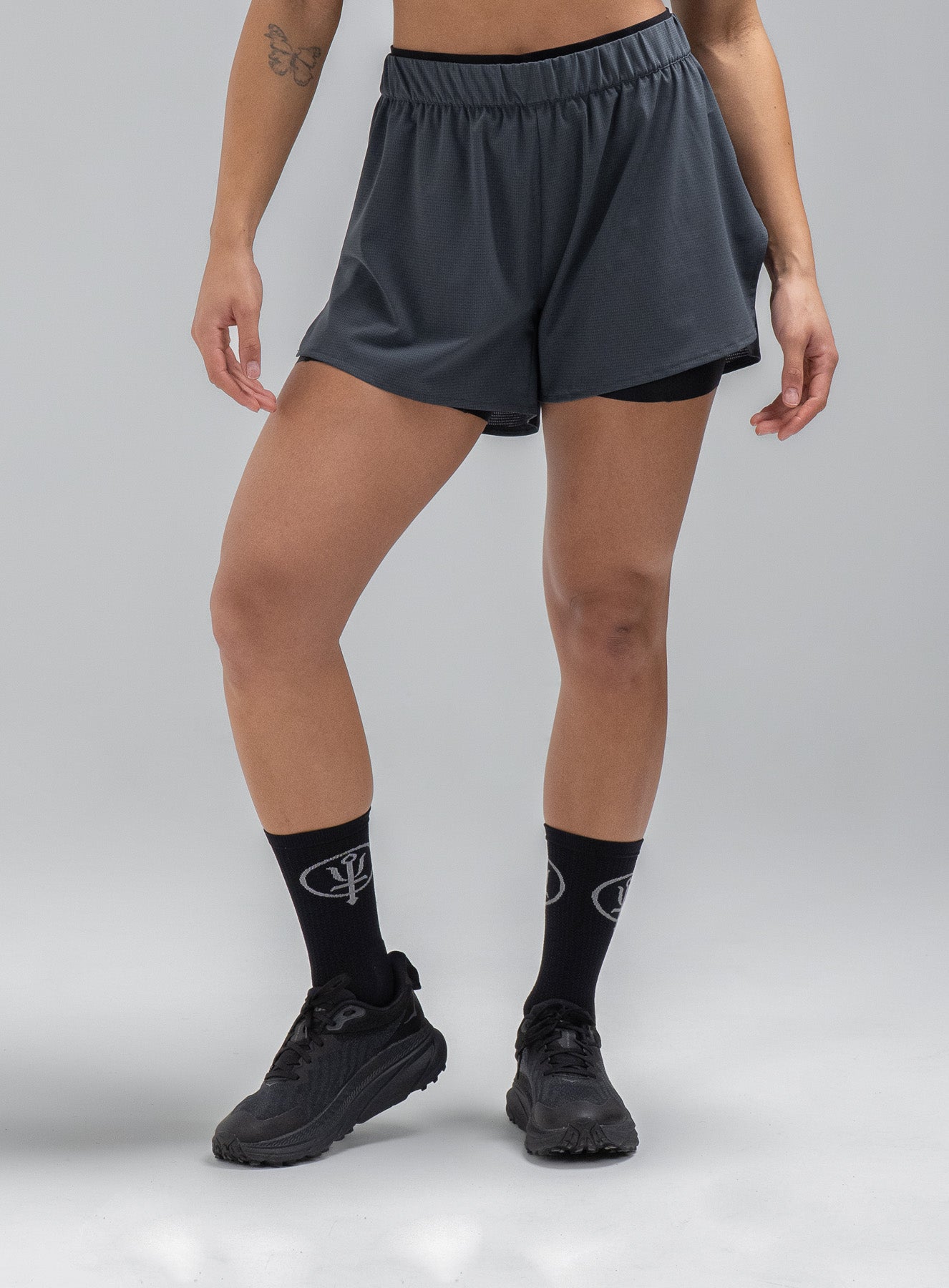 Force Women’s Blue 2-in-1 Training Running Activewear Shorts | ThruDark