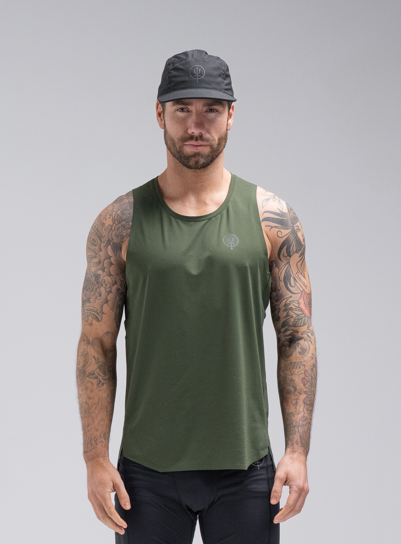 Force Trail Running Green Singlet Men's Lightweight Mesh Vest | ThruDark
