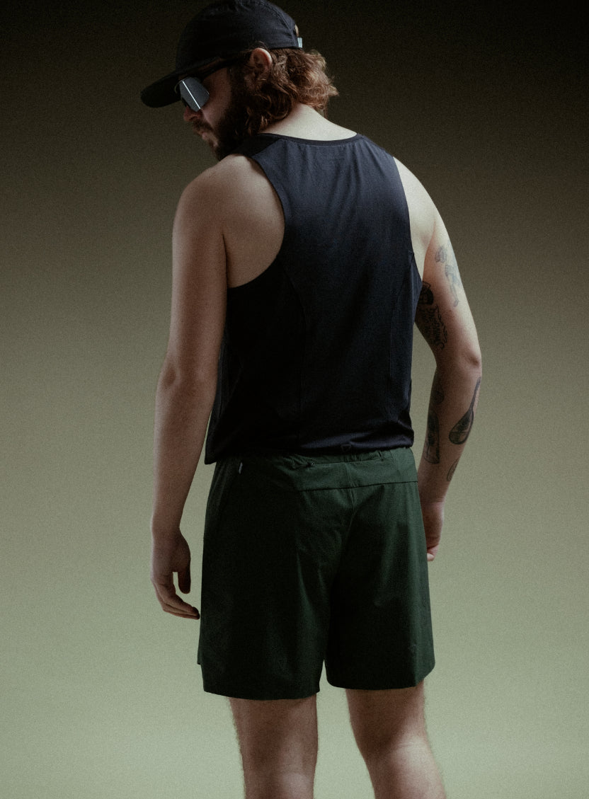 Force Trail Running Black Singlet Men's Lightweight Mesh Vest | ThruDark