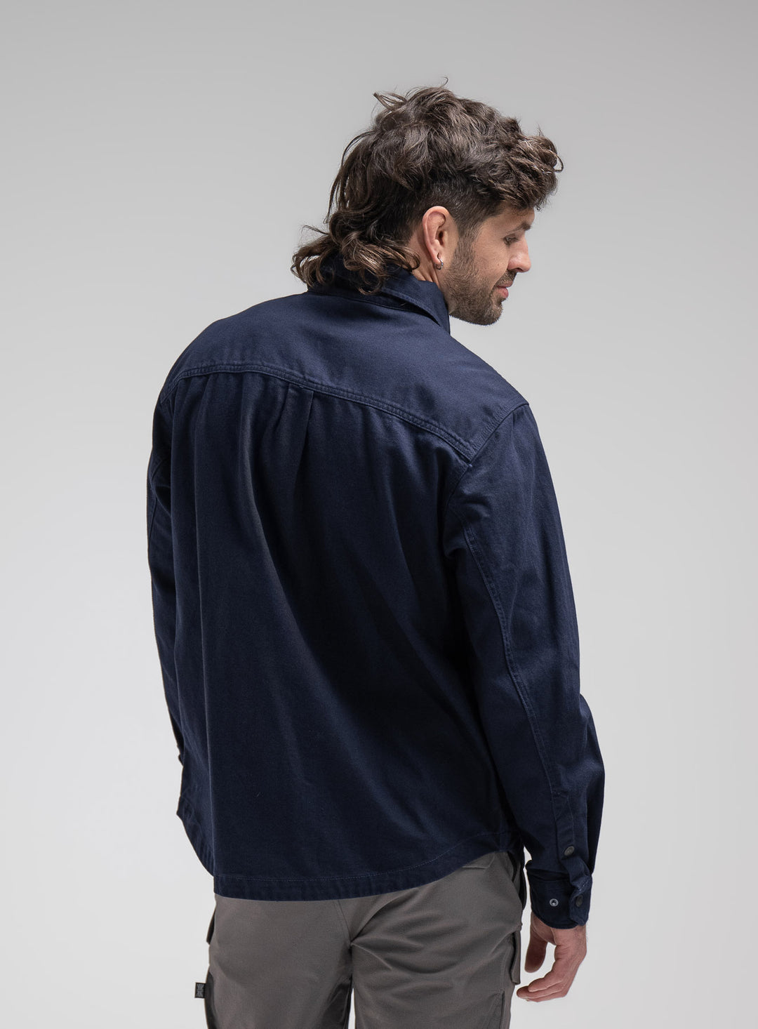 Navy Blue Heavy Twill Overshirt | Premium Apparel | ThruDark
