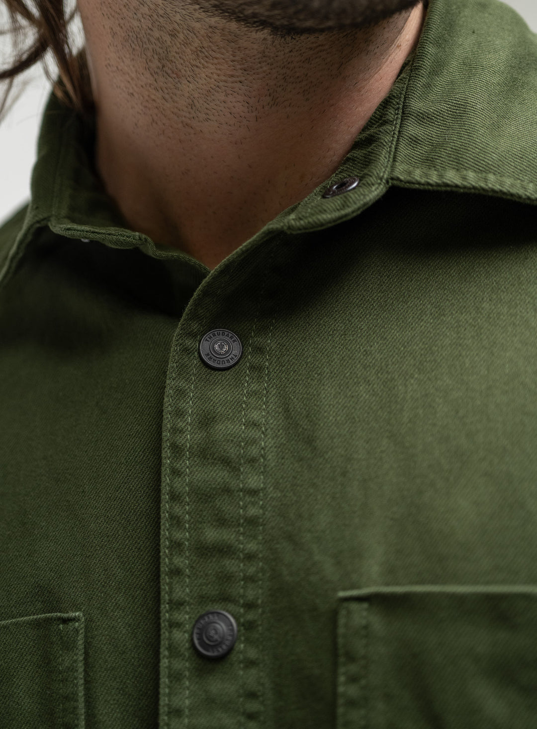 Green Heavy Twill Overshirt | Premium Apparel | ThruDark