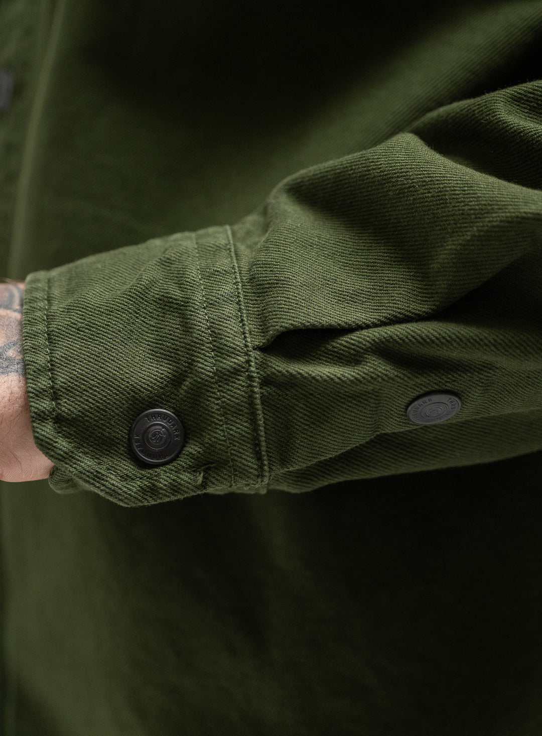 Green Heavy Twill Overshirt | Premium Apparel | ThruDark