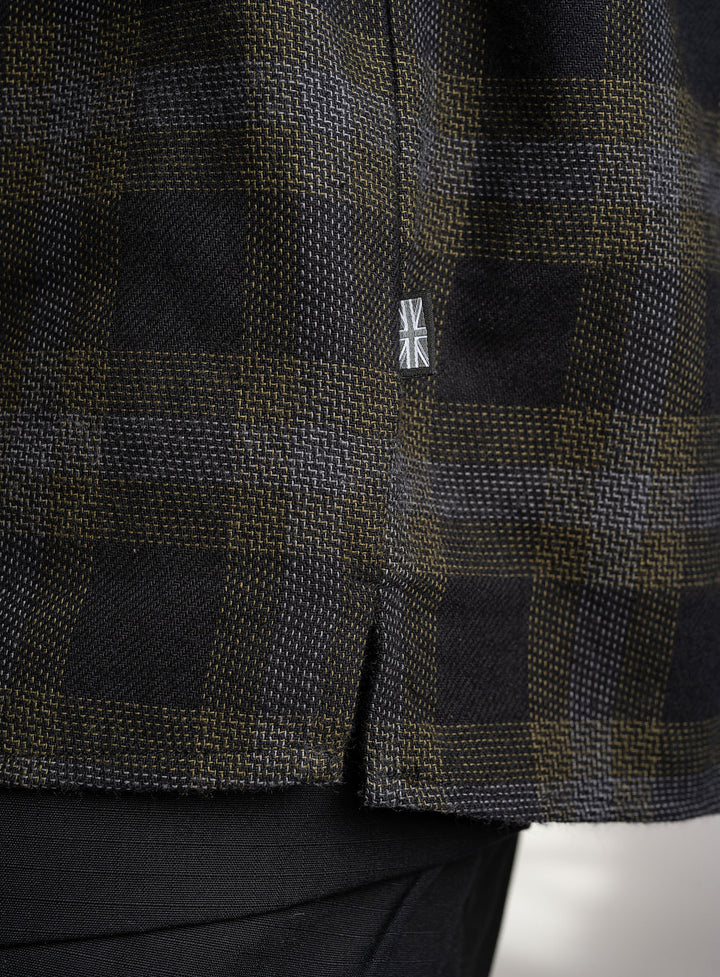HeriTech Badlands Flannel Shirt | Black Checked Overshirt | ThruDark