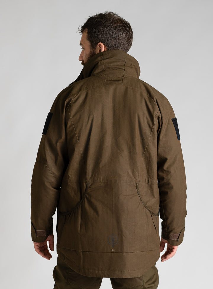 HeriTech Grange Jacket | Khaki Waxed Cotton Parka | ThruDark
