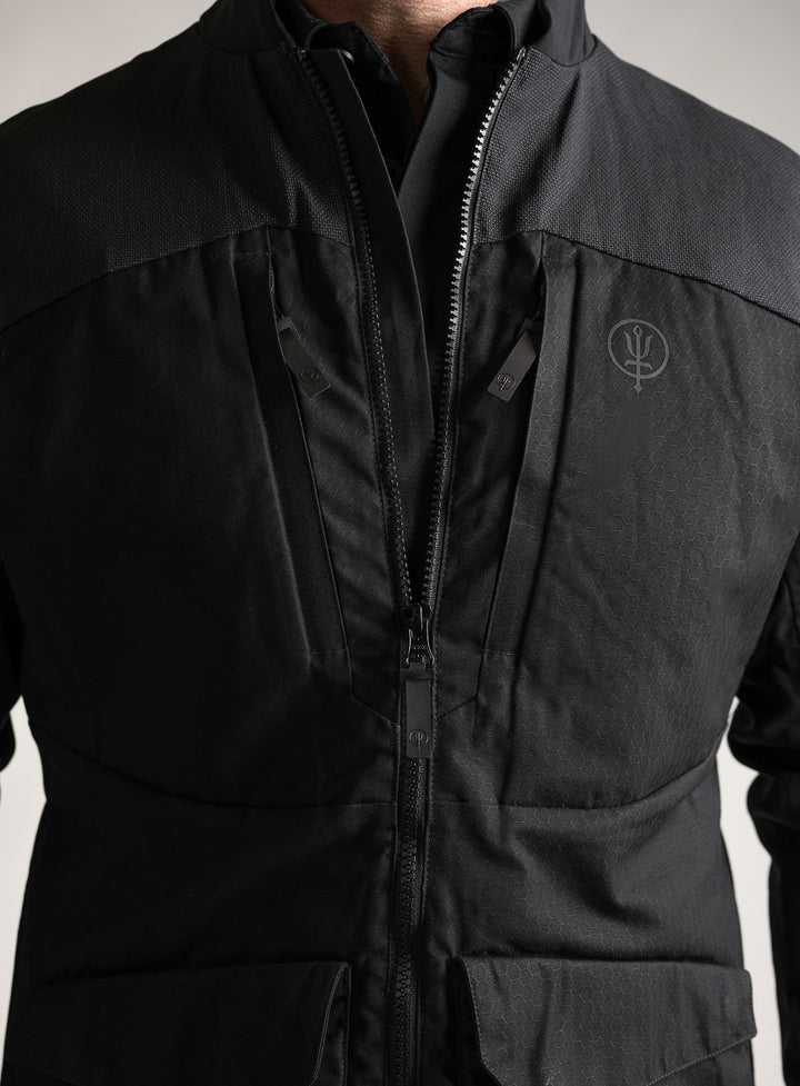 HeriTech Hinterland Pro Gilet | Black Waxed Cotton Gilet | ThruDark