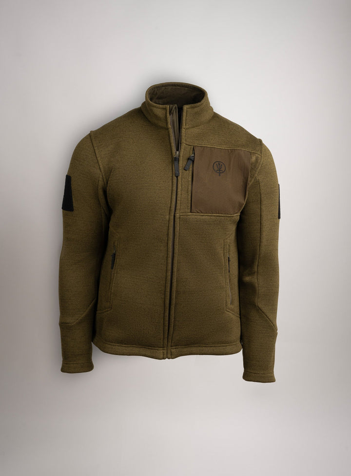 HeriTech Moorland Fleece | Khaki Polartec® Zip Fleece | ThruDark